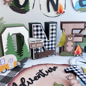 One Happy Camper 3D Letters, One Happy Camper Birthday Decorations ...