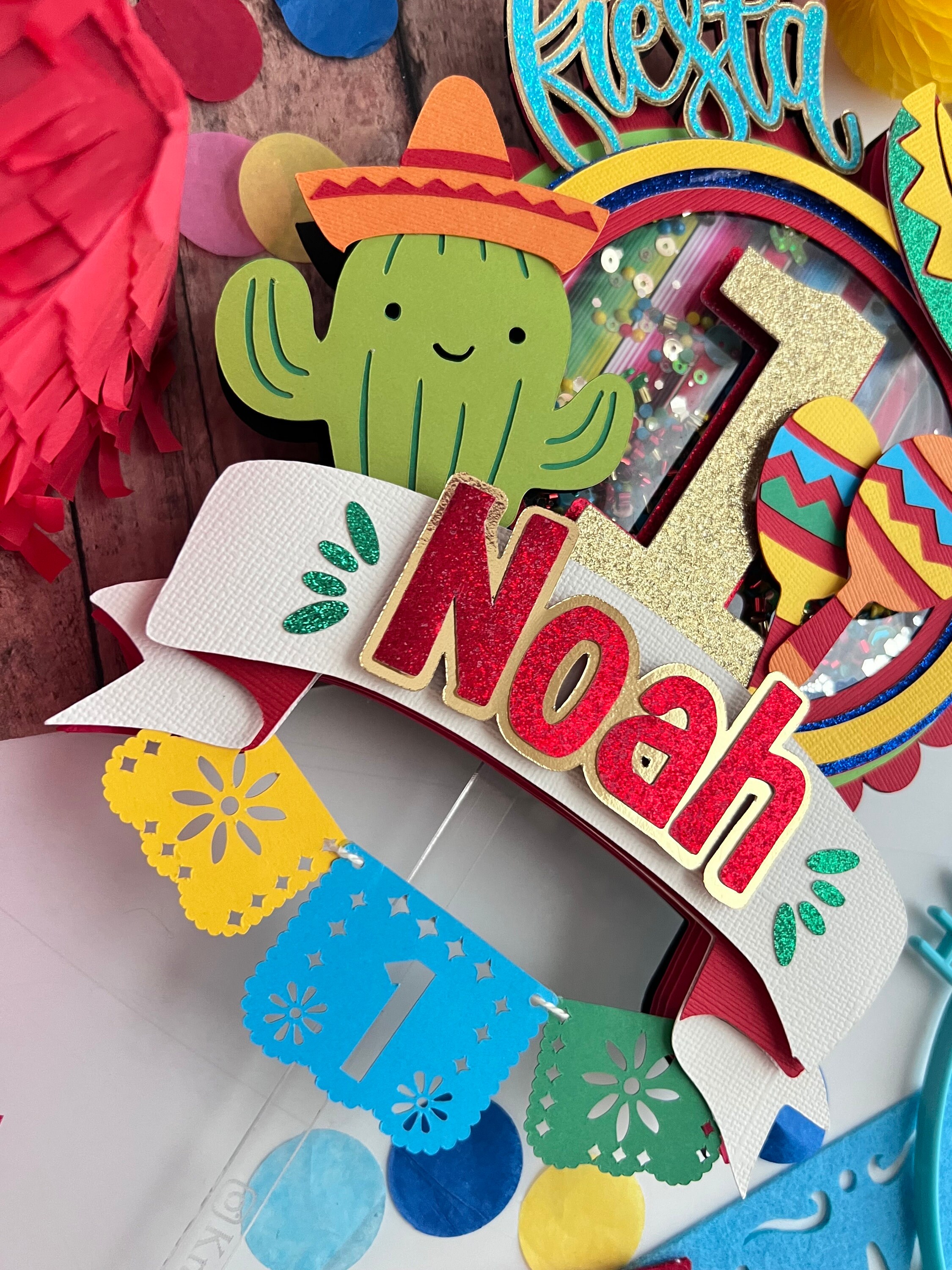 Three-esta Cake Topper, First Fiesta Cake Topper Im One Lets Fiesta ...