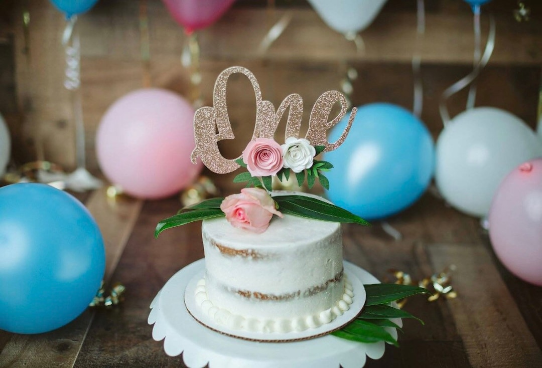 One Cake Topper, 1st Birthday Cake Topper, Smash Cake Topper, First ...