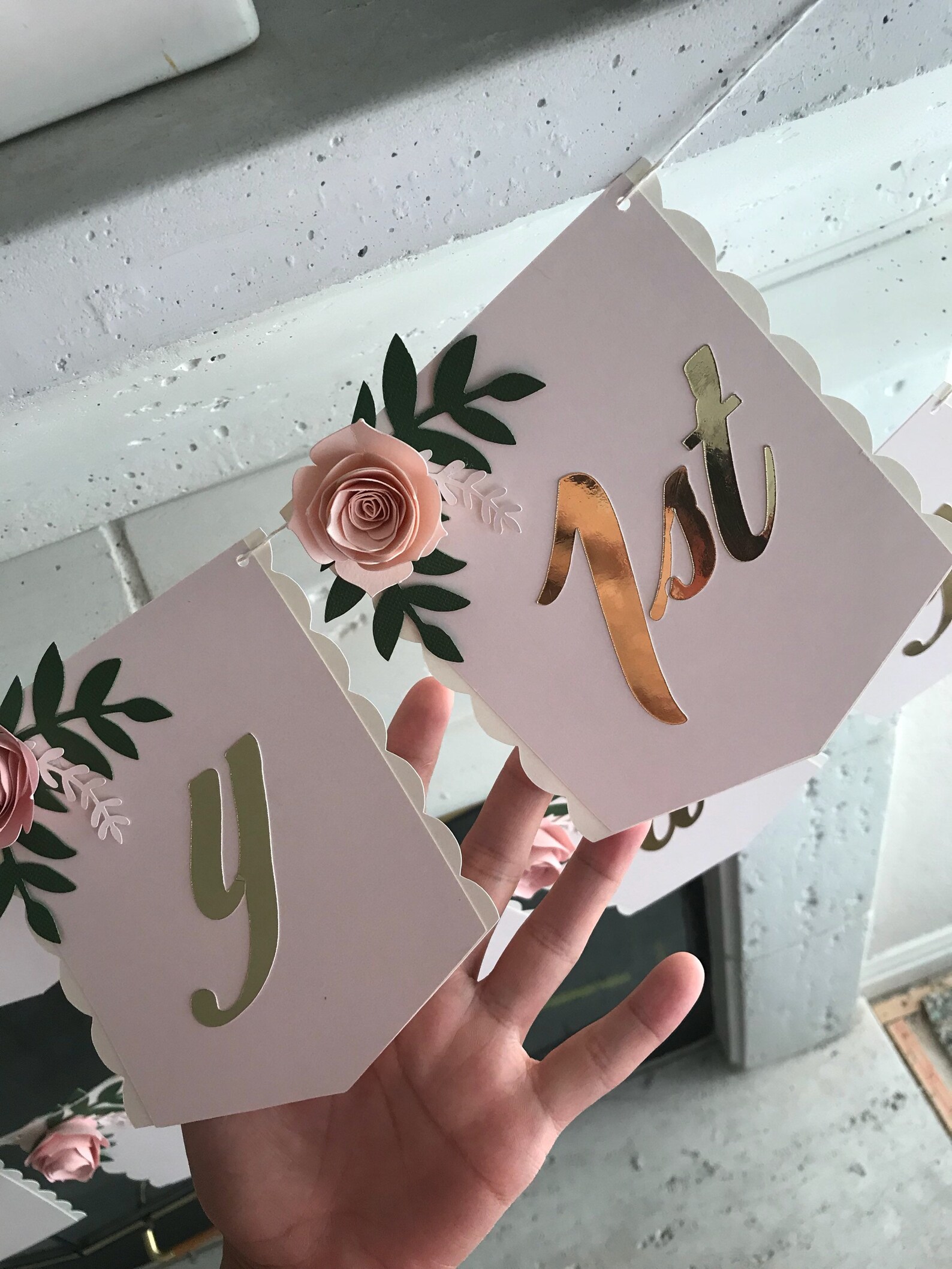 Custom Name Banner, Girl Name Banner, 1st Birthday Banner, Personalized ...