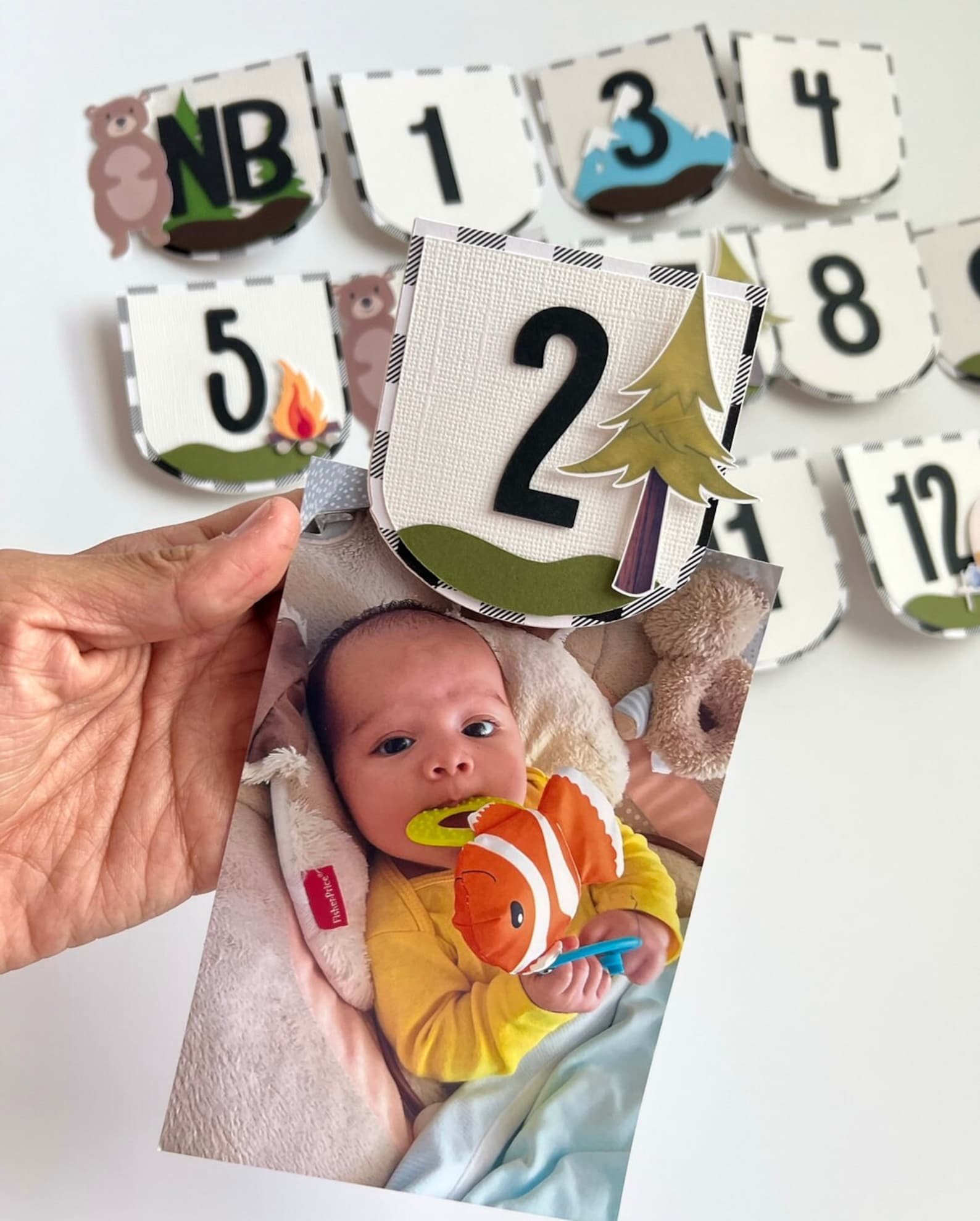 One Happy Camper Milestone Photo Banner, One Happy Camper Birthday ...