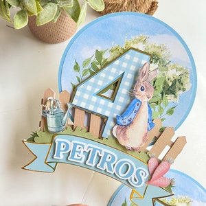 Peter Rabbit Cake Topper, Easter Cake Topper, Bunny Cake Topper, Peter ...