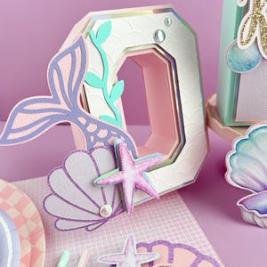 Mermaid 3D Letters , Mermaid One 3d Letters, Mermaid First Birthday ...
