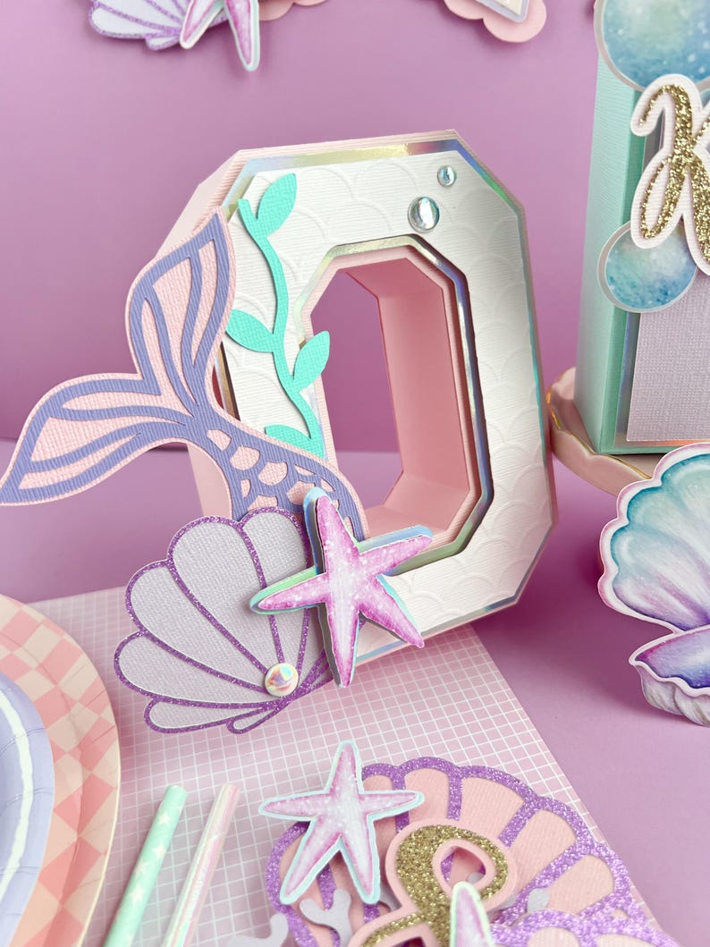 Mermaid 3D Letters , Mermaid One 3d Letters, Mermaid First Birthday ...
