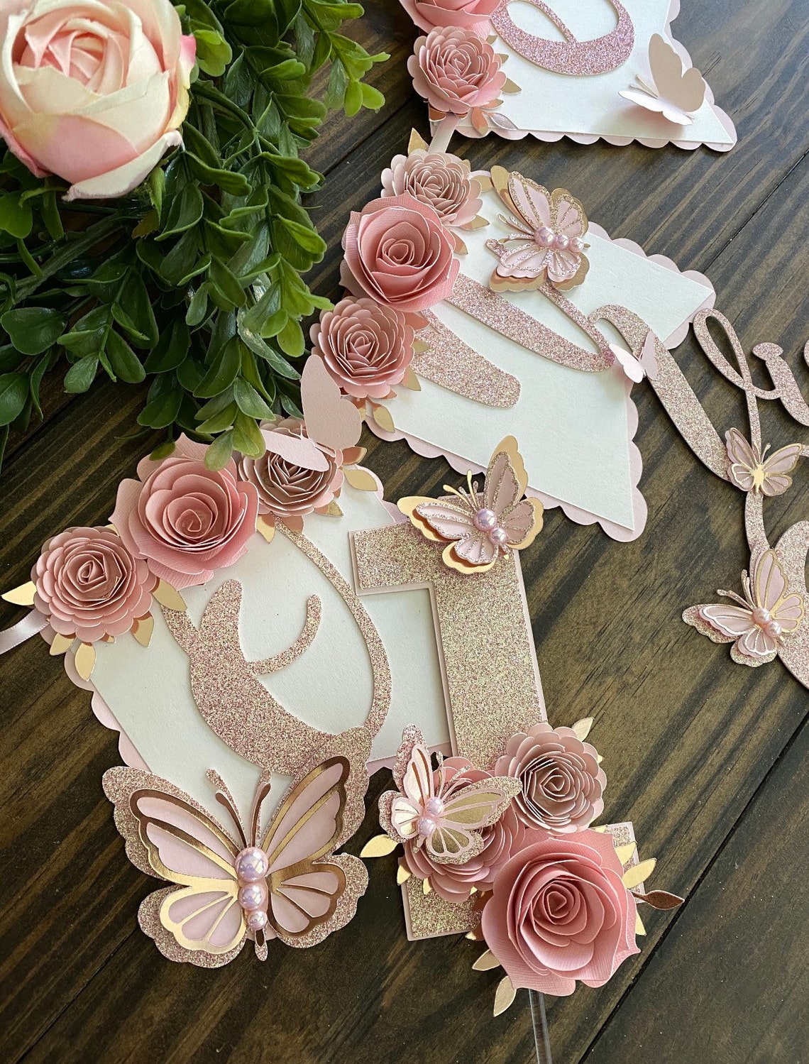 Butterfly Theme Banner Butterfly Floral Banner 1st Birthday - Etsy