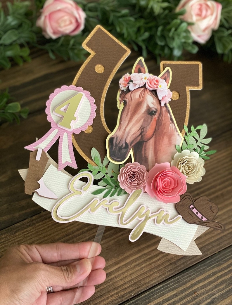 Horse Cake Topper Riding Free Spirit Cake Topper Equestrian - Etsy