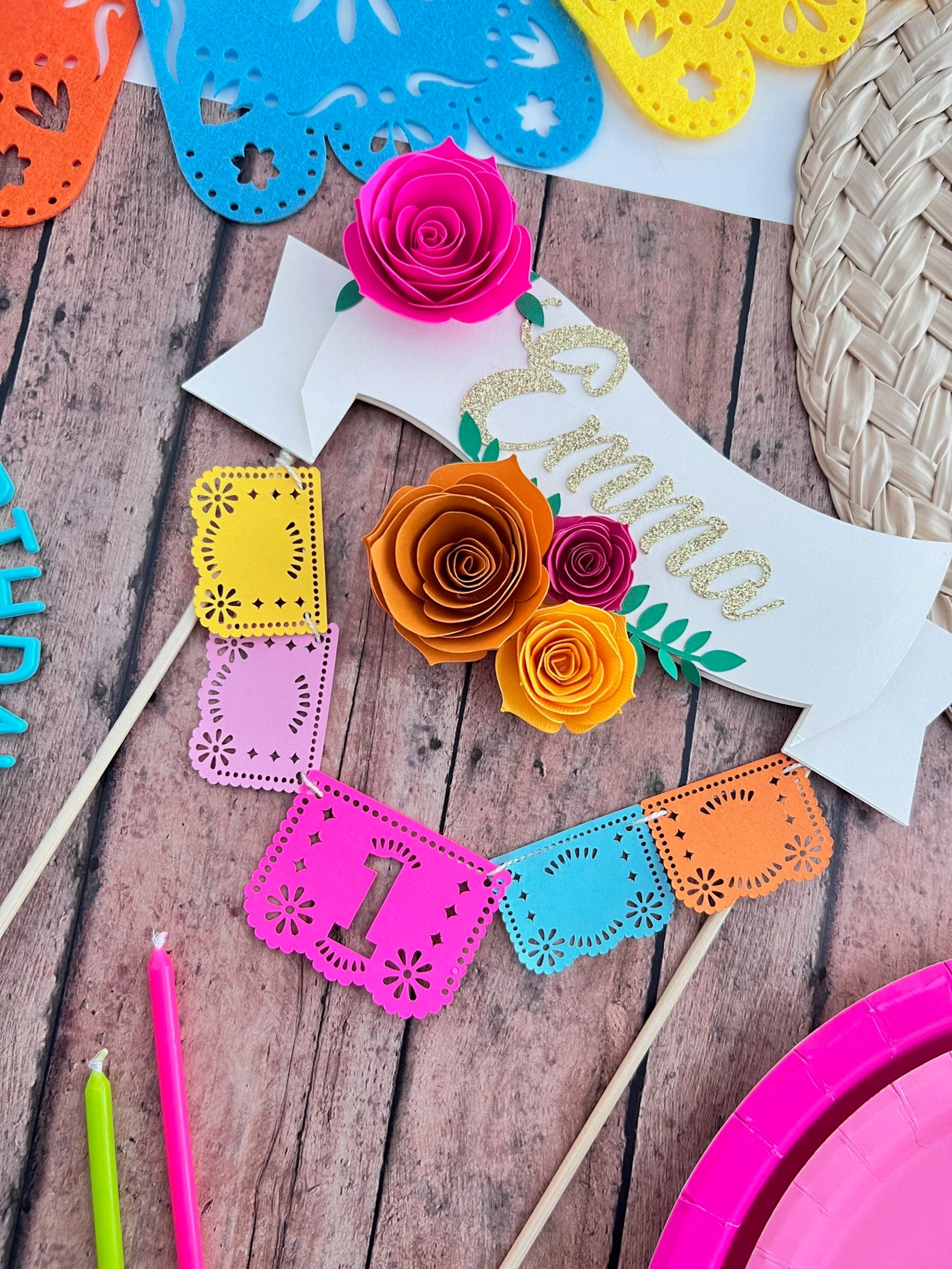 Fiesta Cake Topper, Fiesta Party, Cinco De Mayo Decor, Coco Cake Topper ...