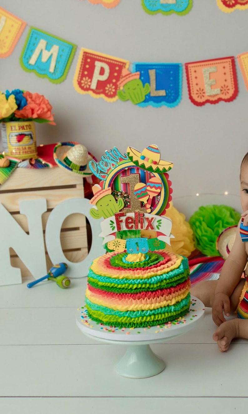 Three-esta Cake Topper, First Fiesta Cake Topper Im One Lets Fiesta ...