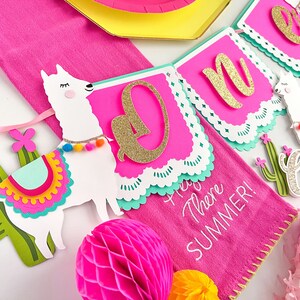 Llama Banner, Llama High Chair Banner, Llama Cake Topper, Llama Party ...
