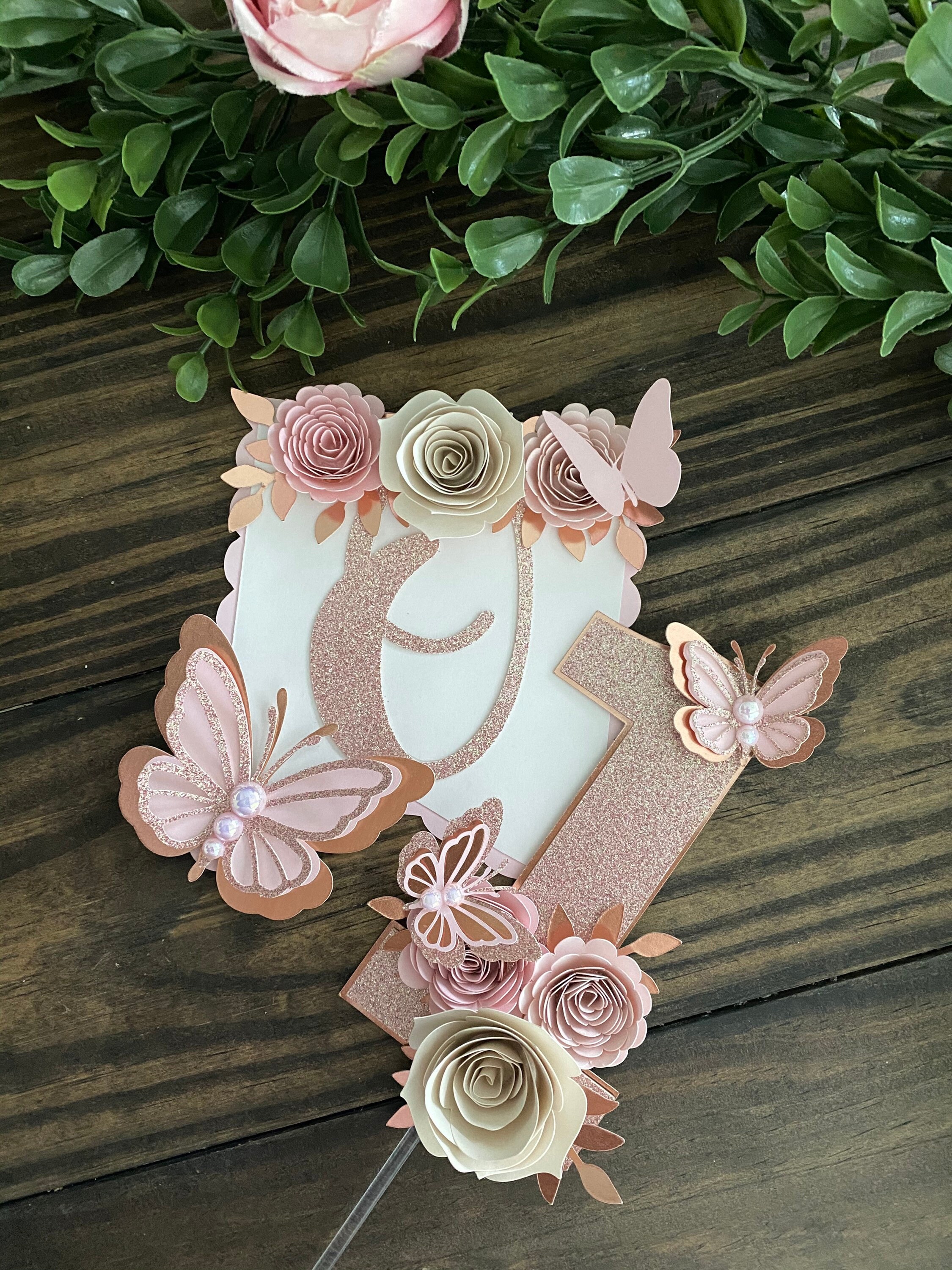 Butterfly Theme Banner, Butterfly Floral Banner, 1st Birthday Butterfly ...