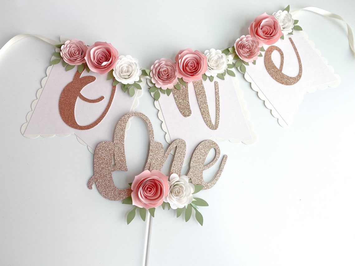 One High Chair Banner Floral High Chair Banner Boho Theme - Etsy