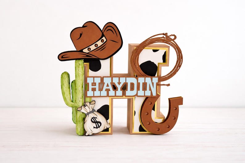 First Rodeo 3D Letter: Cowboy Birthday Party Decor - Etsy