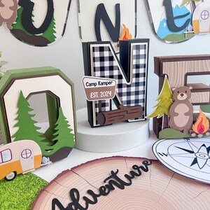 One Happy Camper 3D Letters, One Happy Camper Birthday Decorations ...