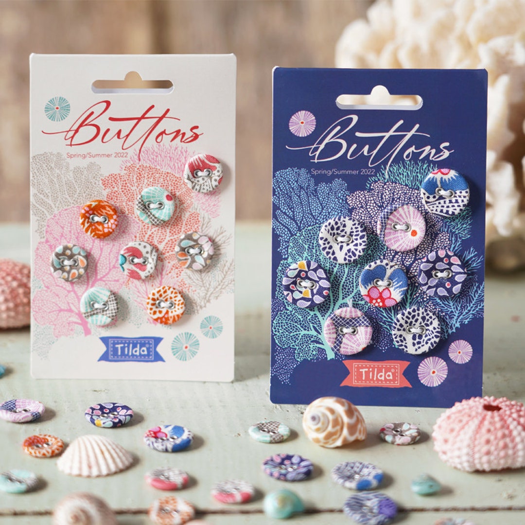 Cotton Beach Buttons 14 Mm OR 17mm - 8 Buttons | Tilda - Etsy