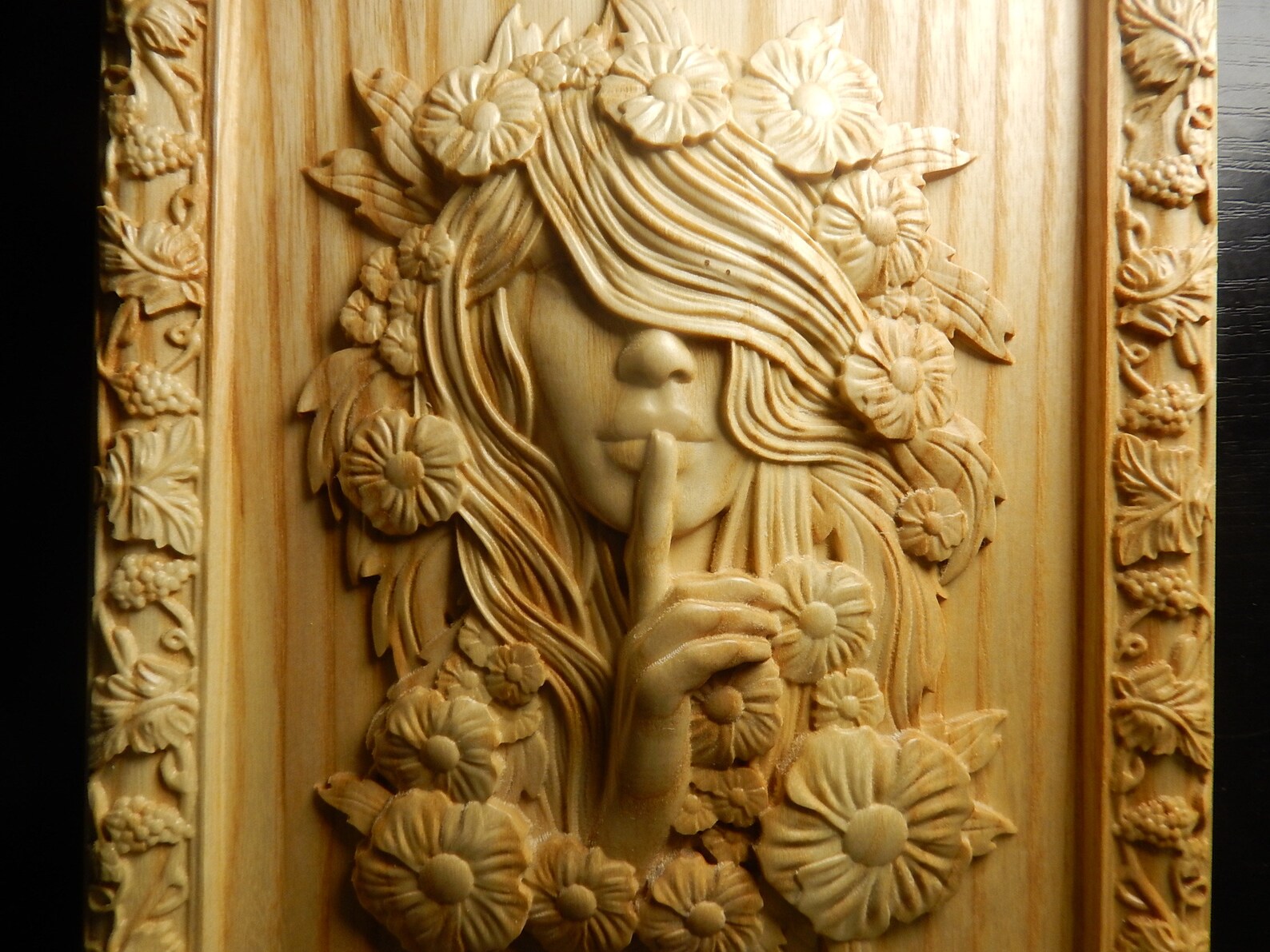 Wood Carved Picture Wall Decoration Plaque. Spirit of the - Etsy
