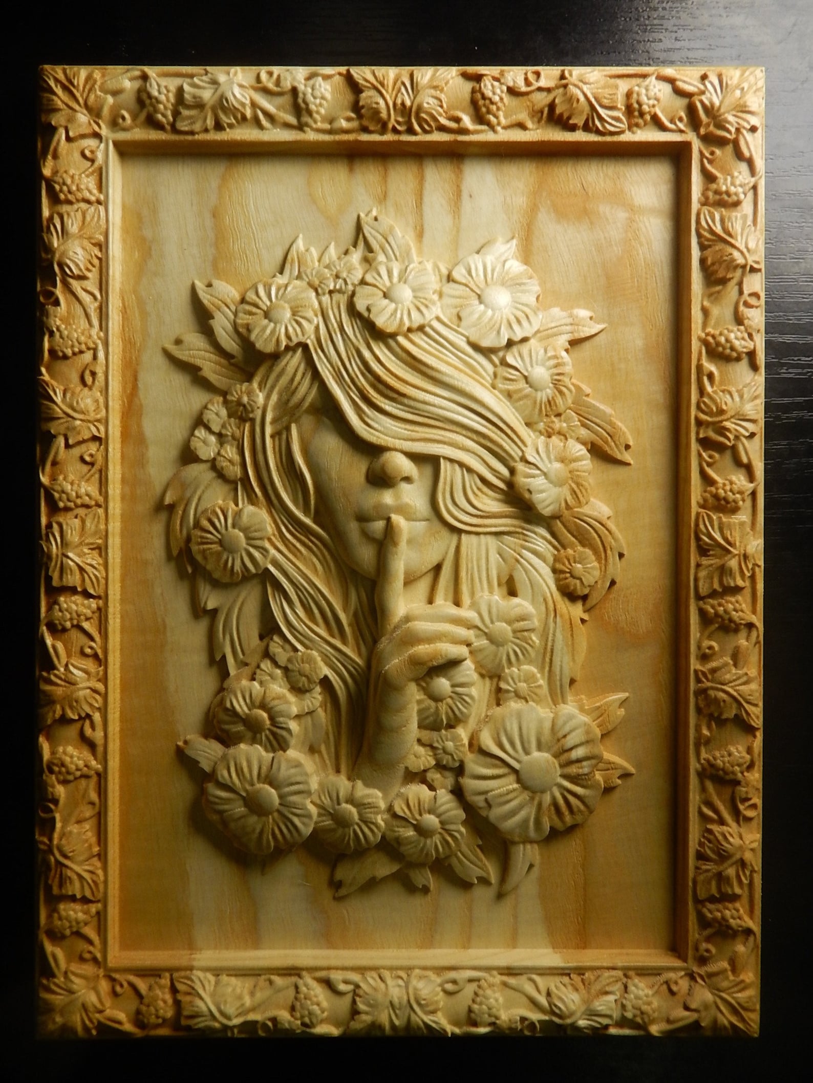 Wood carved picture wall decoration plaque. Spirit of the | Etsy