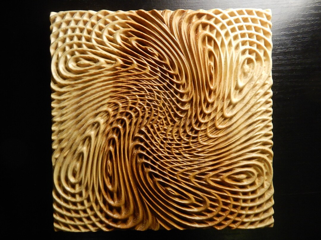 Wood Carved Picture Wall Decoration Plaque. Abstract.waves 4. Perfect ...