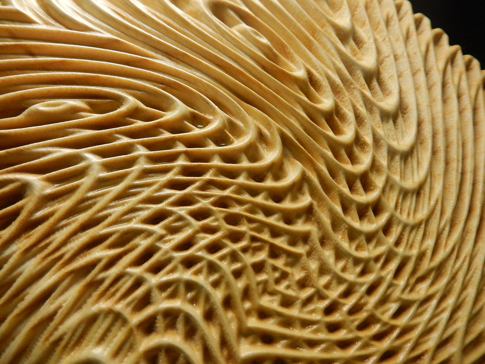 Wood Carved Picture Wall Decoration Plaque. Abstract.waves 4. Perfect ...