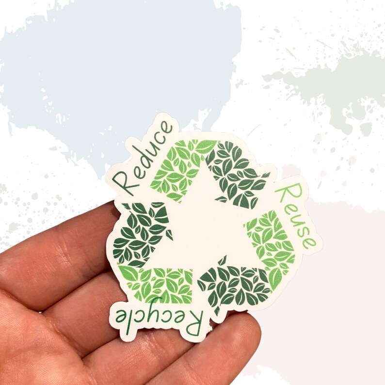 Reduce Reuse Recycle Waterproof Sticker Eco Sticker Save - Etsy