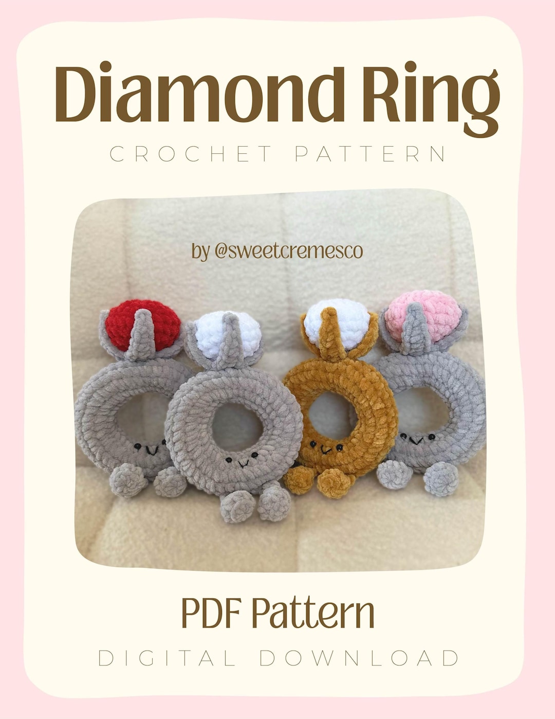 Diamond Ring Crochet Pattern PDF Download - Etsy