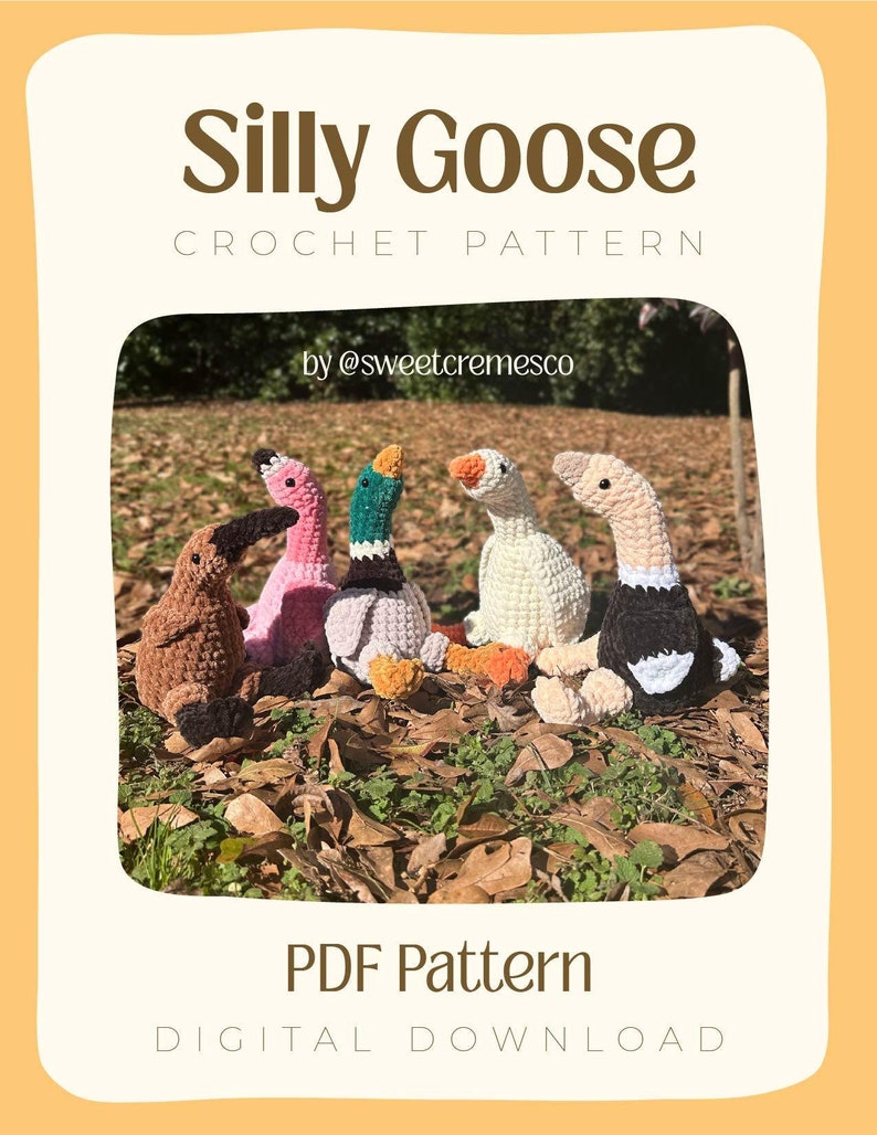 Silly Goose 5-in-1 Crochet Pattern PDF Download - Etsy