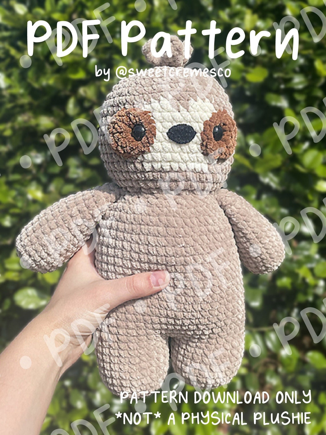 Sleepy Sloth Crochet Pattern PDF Download - Etsy
