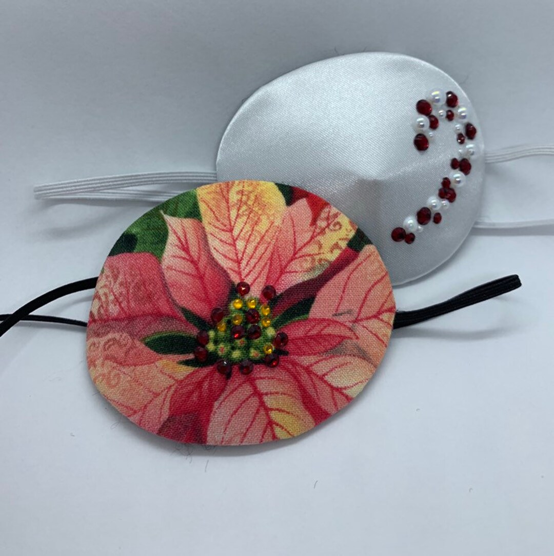 Eye Patch Eyepatch Holiday Themed Candy Cane White With - Etsy