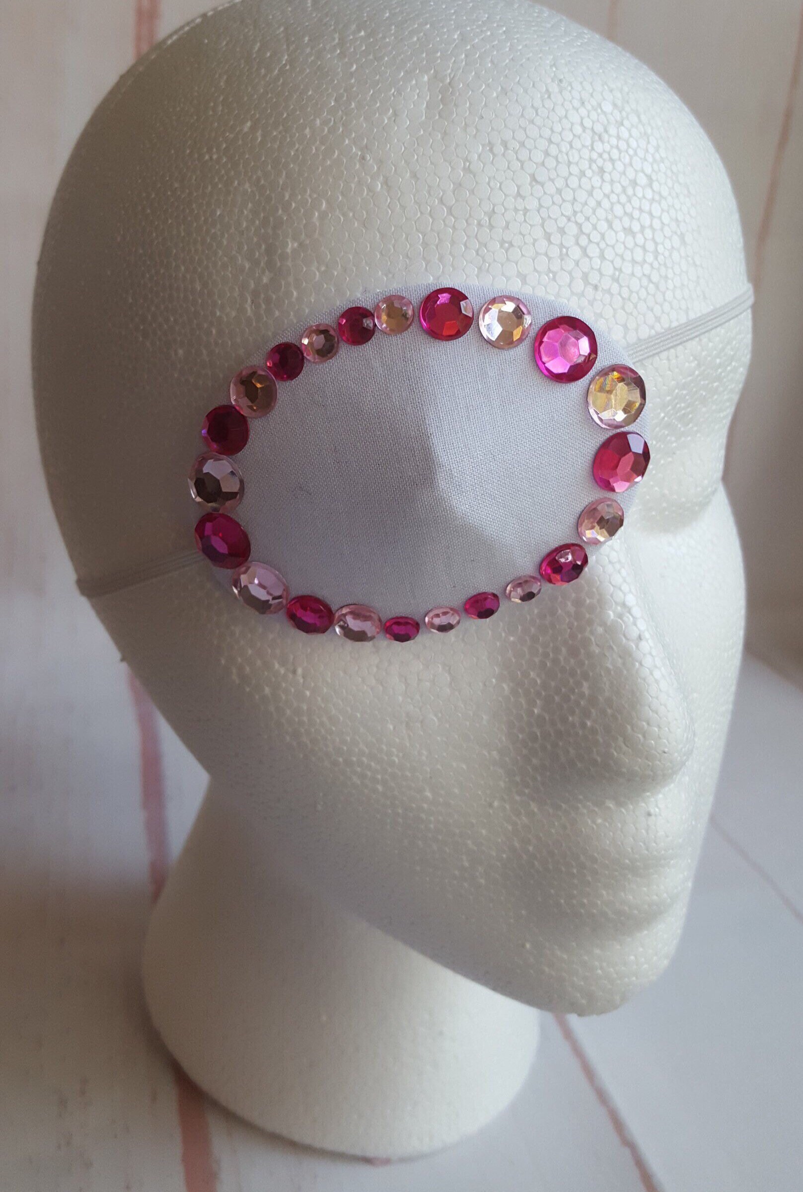 Eye Patch With Embellishments Eyepatch With Jewels and Pearls - Etsy