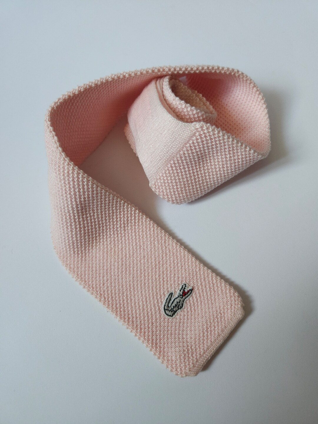 Vintage Chemise Lacoste Cotton Tie, Vintage Men's Pink Necktie Retro ...