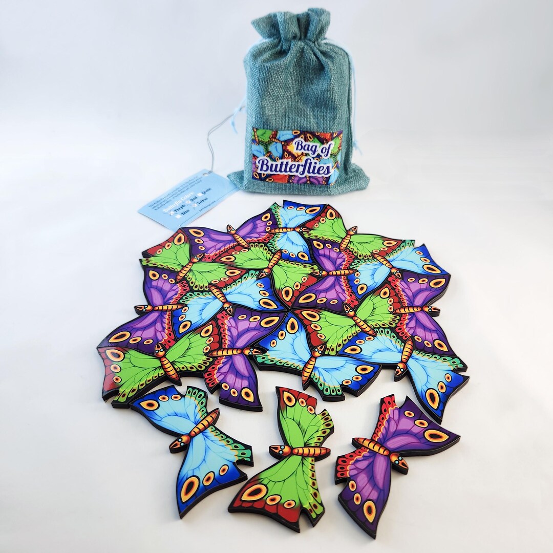 Butterfly Wooden Tessellation Puzzle, Endless Design - Etsy