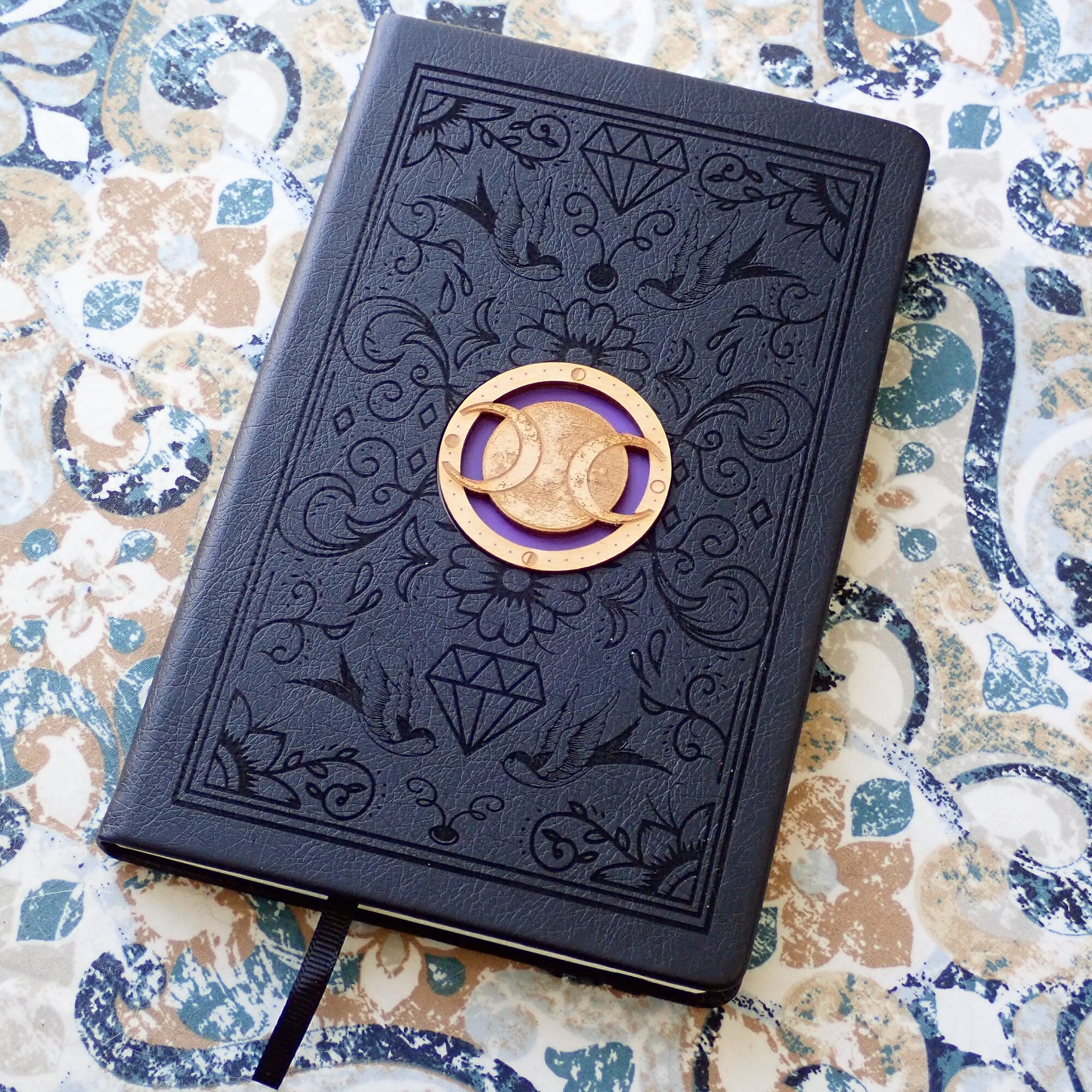 Moon Cycle Journal Triple Moon Fantasy Journal Dream - Etsy