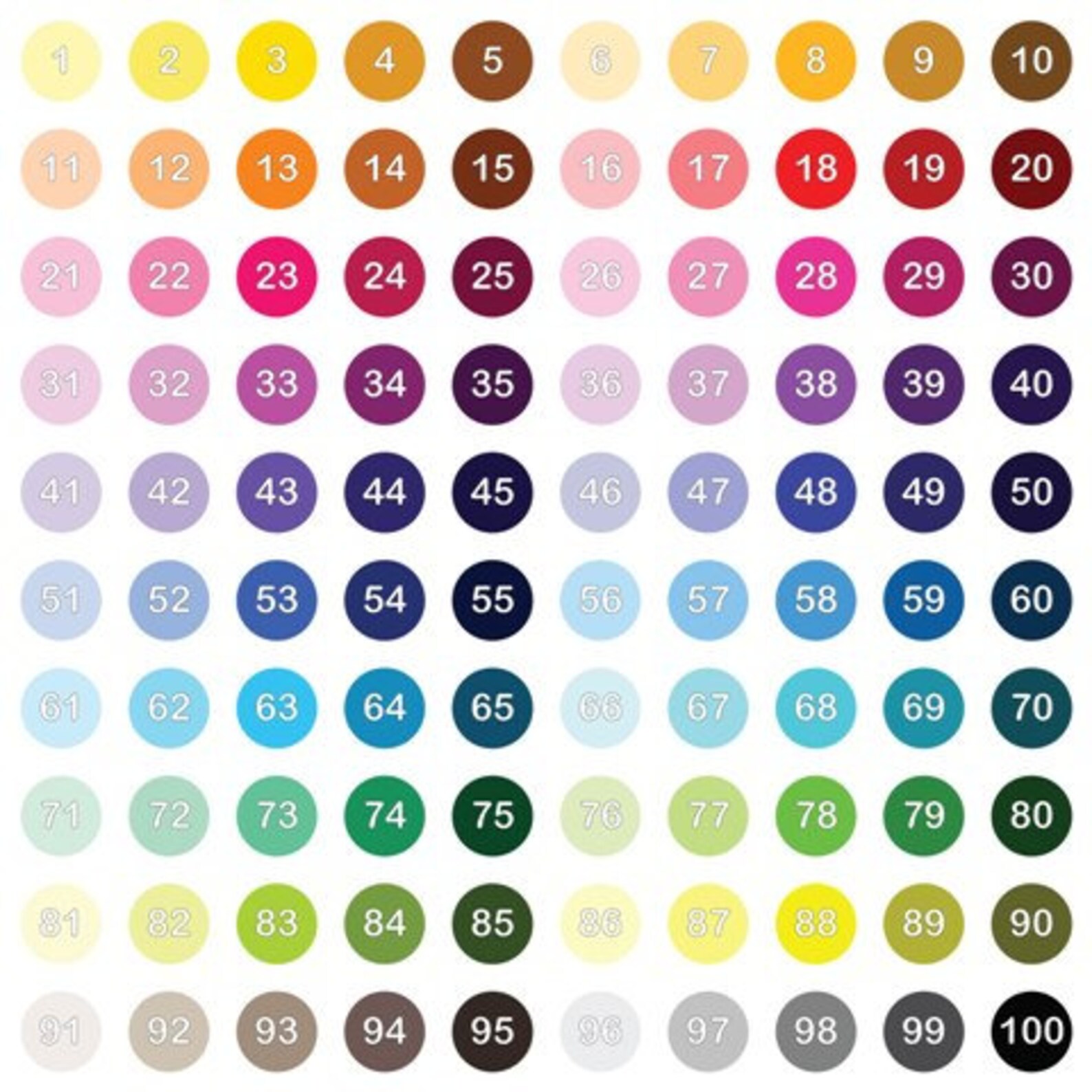 Drop Clipart, 100 Colors - Etsy