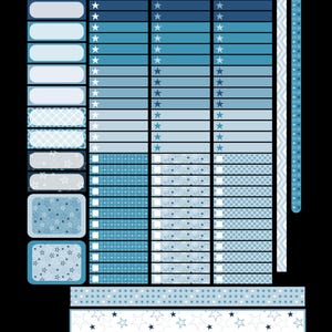 Blue Happy Planner Printable Stickers, Printable Functional Stickers ...