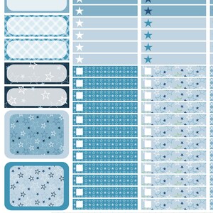 Blue Happy Planner Printable Stickers, Printable Functional Stickers ...