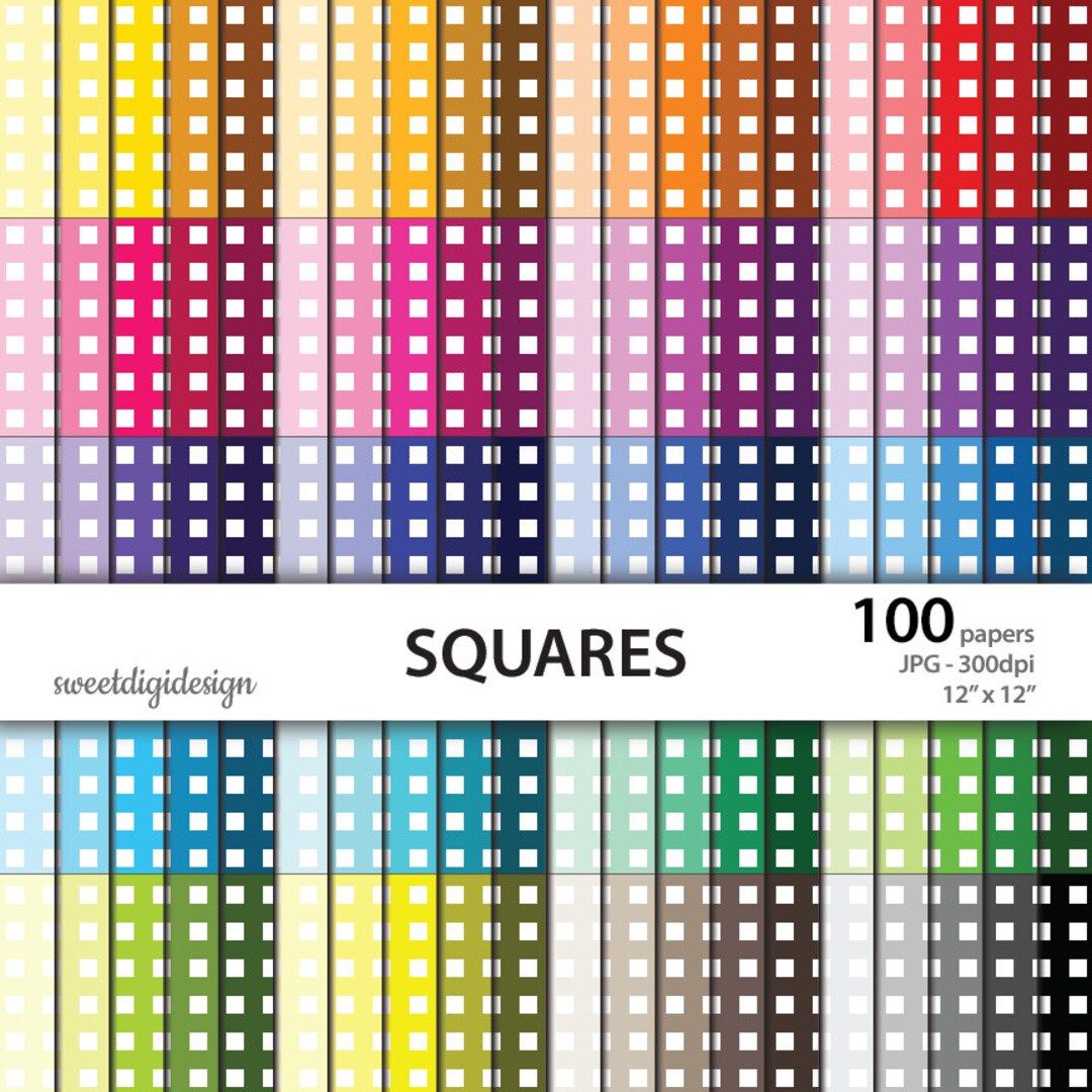 Tiny Squares Digital Papers - Seamless Geometric Patterns - Etsy