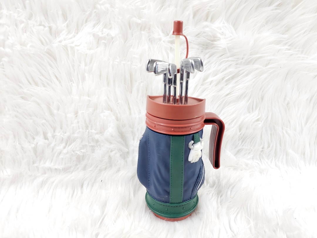 Vintage 1996 Golf Bag Golf Clubs Shaped Water Bottle Tumbler by E&B ...