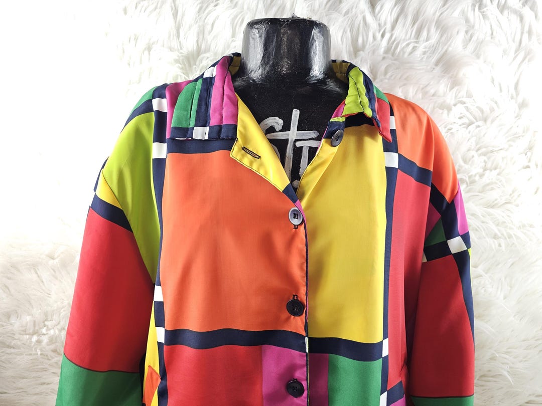 Vintage Tan Jay 90s Super Funky Colorful Rainbow Windbreaker Suit Like ...