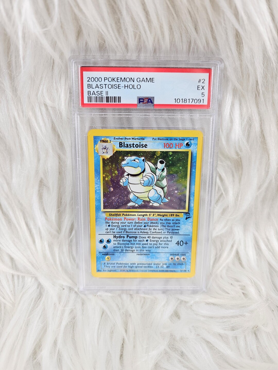 Rare Blastoise Holo Base Set 2 #2 PSA 5 - Etsy
