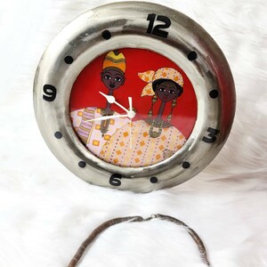 Vintage African Tribal Battery Operated Clock Vintage Wall | Etsy