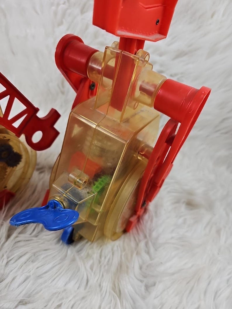 2 Vintage MR. MACHINE Robot Toys Ideal Toy Co. 1961 1977 Walk N Whistle ...