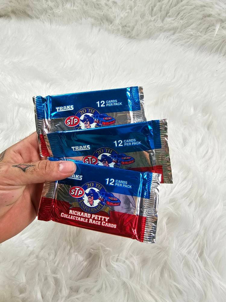 Traks 91 STP Richard Petty Collectable Race Cards Factory Sealed 3 Pack ...