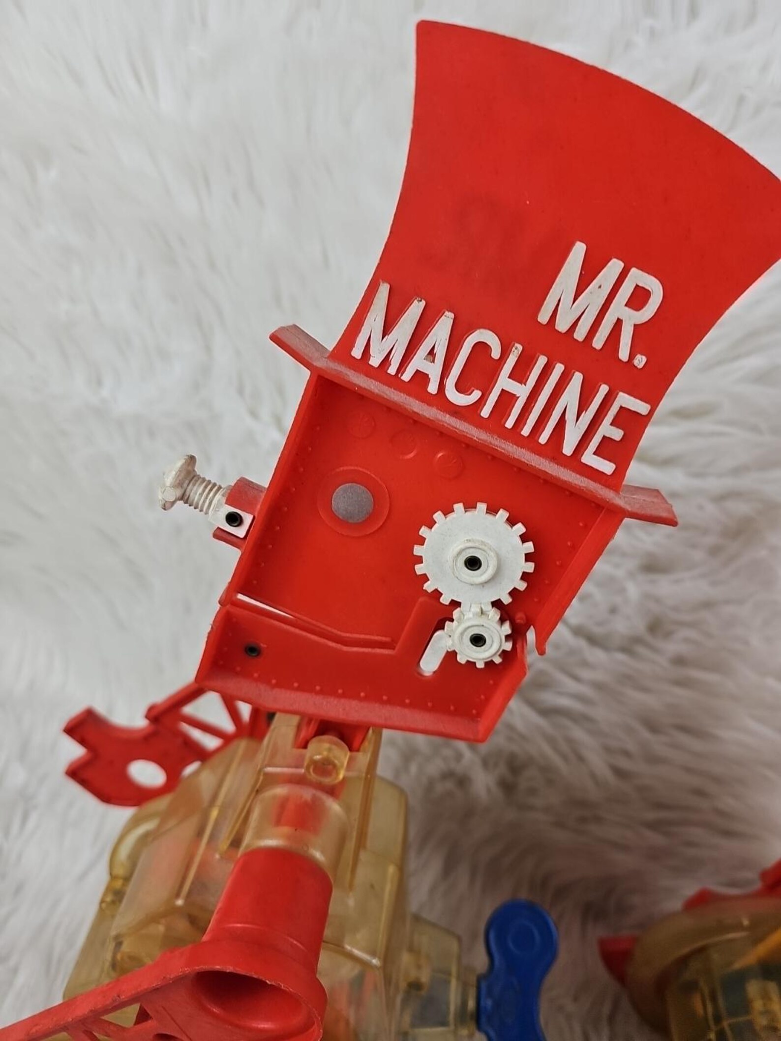 2 Vintage MR. MACHINE Robot Toys Ideal Toy Co. 1961 1977 Walk N Whistle ...