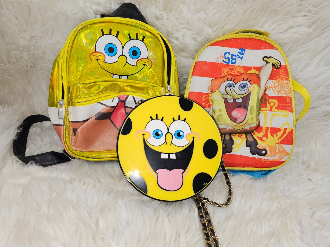 3 Rare Nickelodeon Viacom SPONGEBOB SQUAREPANT Backpack Lunchbox Bags ...