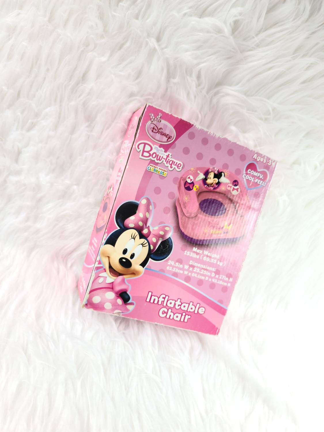 Vintage Disney Mickey Mouse Club Minnie Mouse Bowtique Inflatable Chair ...