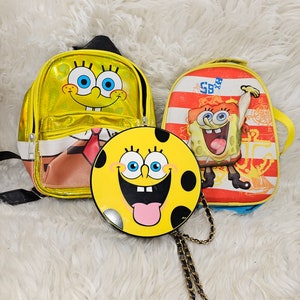3 Rare Nickelodeon Viacom SPONGEBOB SQUAREPANT Backpack Lunchbox Bags ...