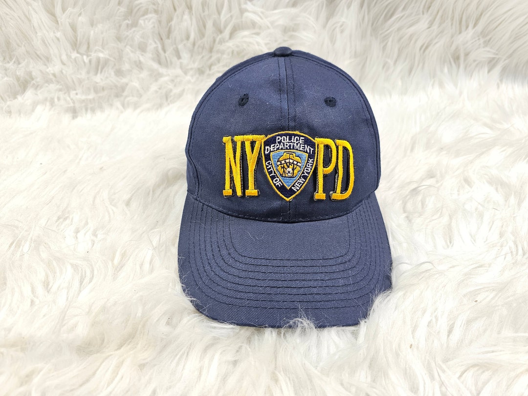 Vintage NYPD New York Police Navy Blue Cotton/polyester Blend Hat Cap ...