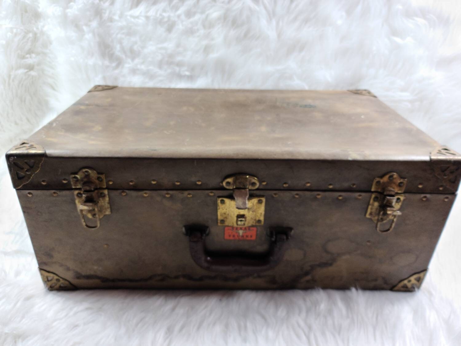 Vintage Texas Trunk Company Military Nested Chest Storage Box 1950s San ...