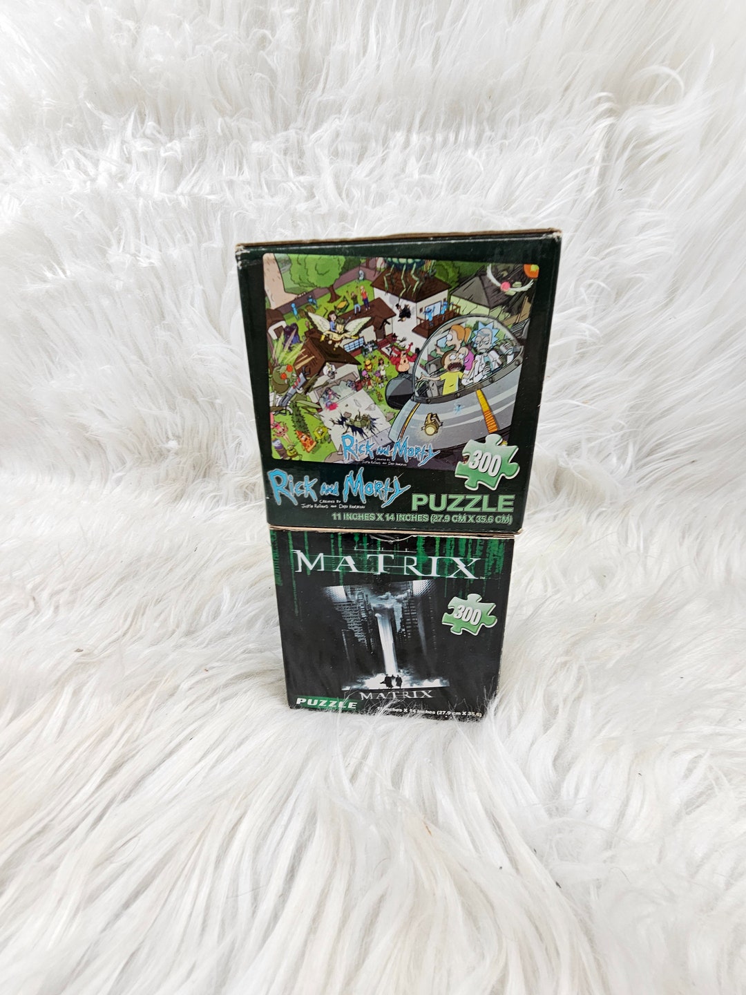 Set of 2 Rick and Morty Adult Swim 300 and Matrix 300 Piece Jigsaw ...