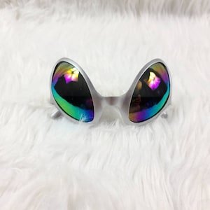 New Alien Green and Silver Festival Fashion Sunglasses Shades Cosplay ...
