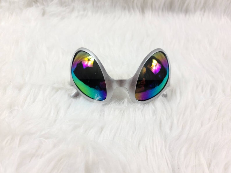 New Alien Green and Silver Festival Fashion Sunglasses Shades - Etsy